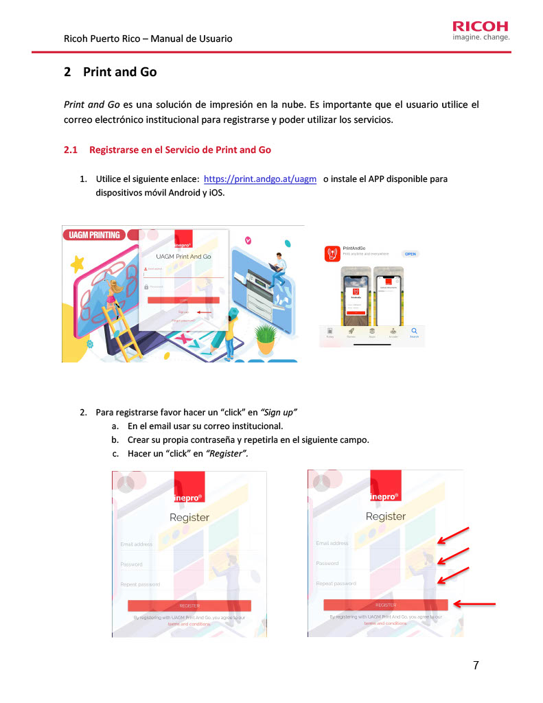 Manual de Sistema de Impresión Inepro | Biblioteca UAGM